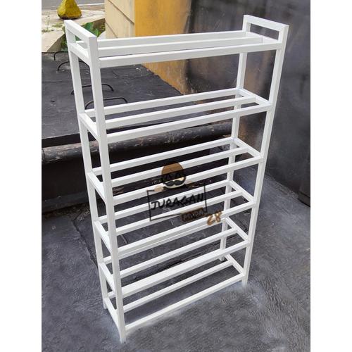Jual Rak Sepatu Besi Susun 6 Panjang 60cm Serbaguna Warna Putih - Kab ...