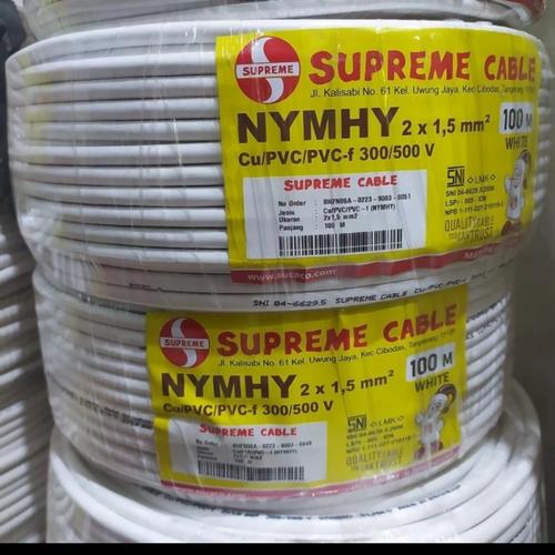 Jual Kabel NYMHY 2X1,5 Supreme Kabel Serabut 2x1,5 Supreme @100M - Jakarta Pusat - DUNIA LISTRIK ...