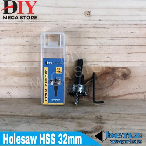 Jual Mata bor holesaw HSS 32mm / mata bor plong besi tipis, kayu benz ...