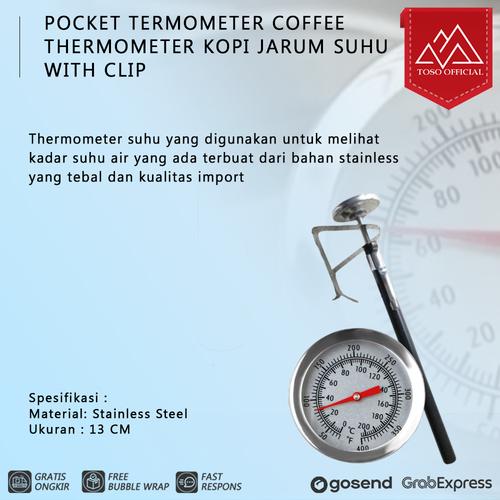 Jual Pocket Termometer Coffee Thermometer Kopi Jarum Suhu With Clip ...