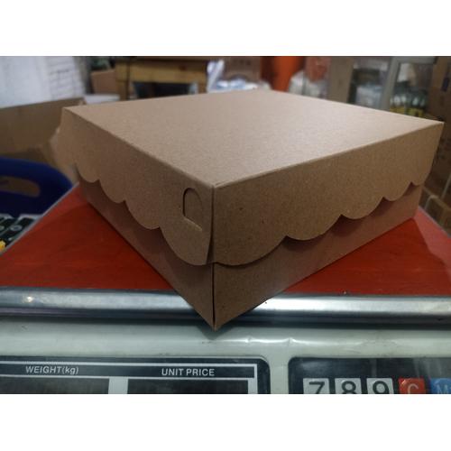 Jual KOTAK NASI DUS MAKAN BOX COKLAT 20X20 (KEKINIAN) - Pakai MIKA ...