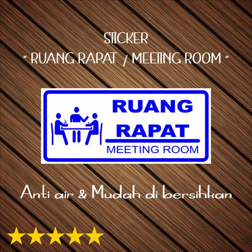 Promo stiker meeting room sticker ruang rapat sign label meeting room ...