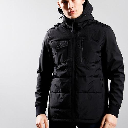 Jual Ma Strum Softshell Down Quilt Hooded Jacket (Black) Original - XL ...
