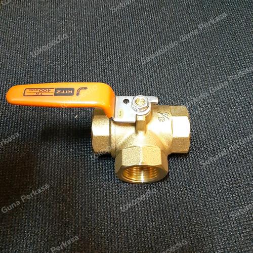 Jual Ball valve 3way KITZ ukuran 3/4 "(inch) Ball valve three way ...