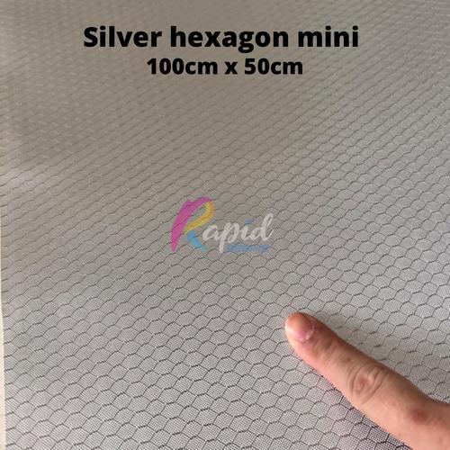 Jual Serat Karbon Silver Texalium Carbon Fiber Fabric Honeycomb Hexagon ...