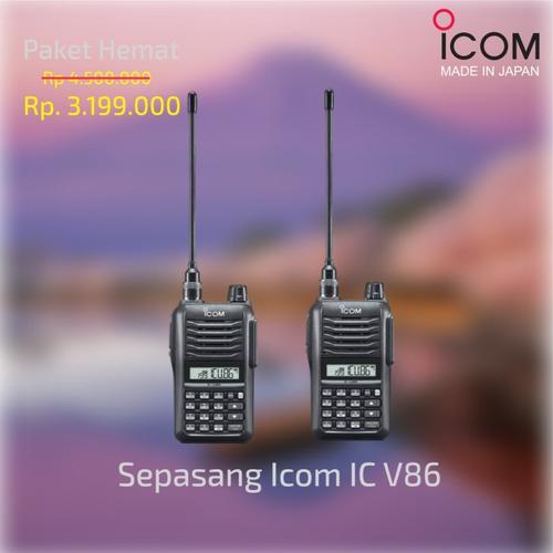 Jual Sepasang Radio Komunikasi HT 2 Unit Icom IC V86 Made in Japan ...