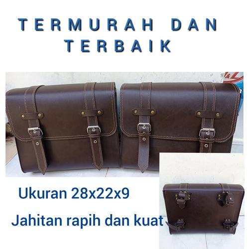 Jual Tas classic motor / tas samping motor / tas kulit motor - coklat ...