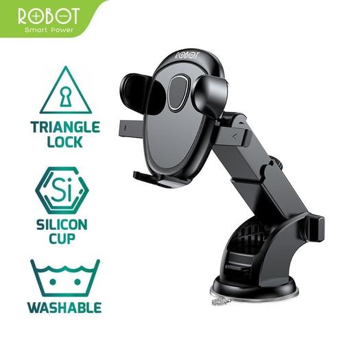 Jual ROBOT RT-CH11S Car Phone Mount Holder 360 Rotate Dashboard Kaca ...