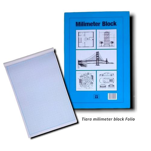 Jual BUKU GAMBAR MILIMETER BLOK BIRU FOLIO TEBAL TIARA MILIMETER BOOK ...