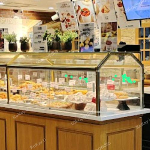 Jual food display etalase rumah kaca roti customize cafe resto ...