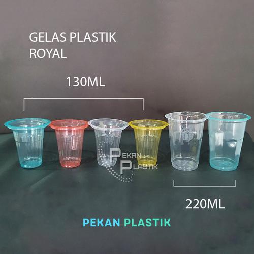 Jual Gelas Plastik Royal Bening Cup Gelas Aqua Gelas Kopi - 130 ML & 220 ML - 130ml, Bening ...