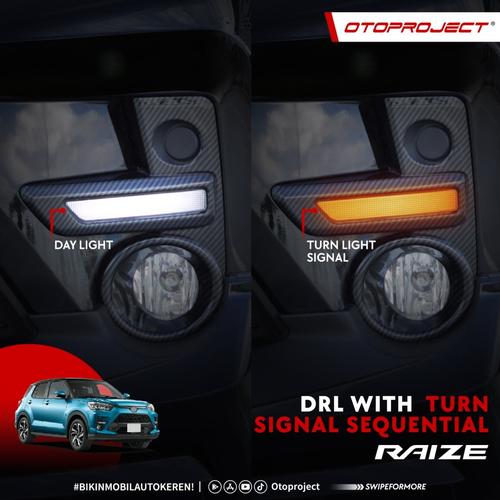 Jual Fog Lamp Cover Drl With Turn Signal Squential All New Raize ...