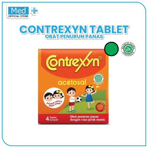 Jual Med+ Contrexyn 1 strip @4 tablet / Obat Penurun Panas & Kepala ...