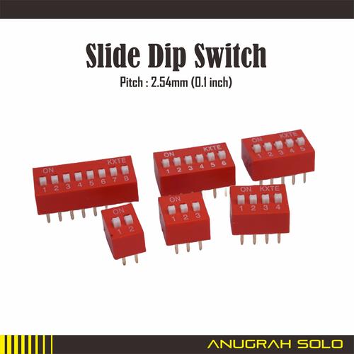 Jual Slide Dip Switch 2.54mm 2pin 3pin 4pin 5 6pin 8pin Sliding DIP ...