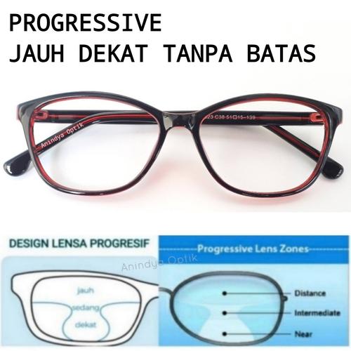 Jual kacamata progresif kacamata atas normal bawah plus pria wanita ...