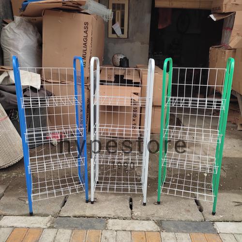 Jual Rak chiki ekonomi warna susun 4/Rak display/Rak minimarket/Rak ...