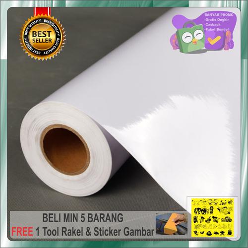 Jual stiker warna putih glossy/skotlet warna putih mengkilap/stiker ...