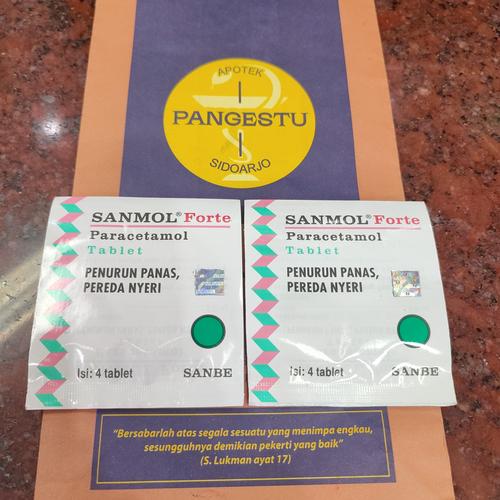 Jual Sanmol Forte 1 Strip 4 Tablet / Paracetamol 650mg / San Mol ...