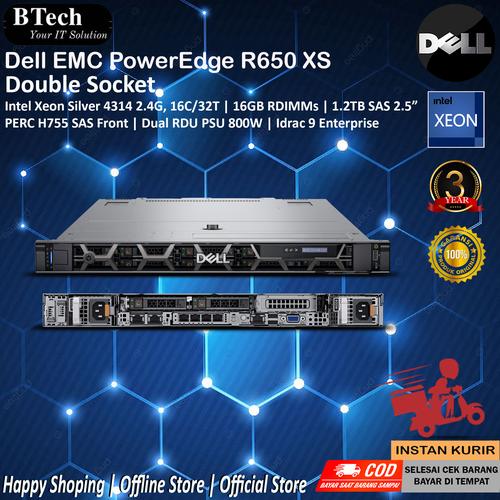 Jual Dell Server PowerEdge R650XS R650 XS Xeon Silver 4314 16GB 1.2TB ...