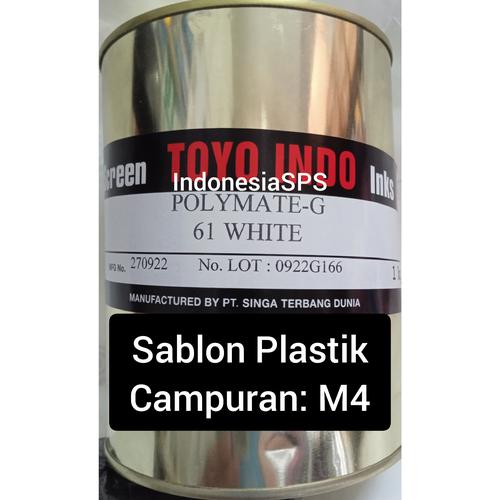 Jual Tinta sablon plastik Toyo Indo Polymate Putih 61 met warna white M4 - Kota Bandung ...