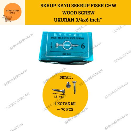 Jual SKRUP KAYU SEKRUP WOOD SCREW CHW 3/4 x 6" inch - Kota Tegal ...