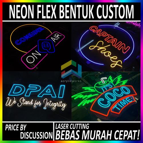 Jual Custom Neon Flex LED Neon Sign Acrylic Bebas Murah Cepat - Jakarta ...