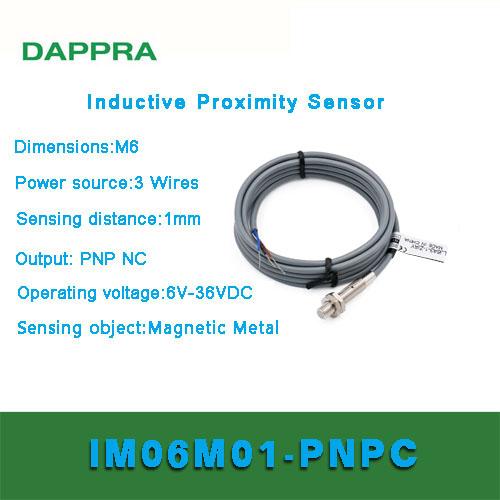 Jual M6 1mm PNP NC DC 6V To 36V dia 6mm Inductive Proximity Sensor OB50 ...