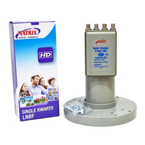 Jual Baru Lnb Matrix Parabola Single Kwarto (V/H) 1 Satelit 4 Receiver ...