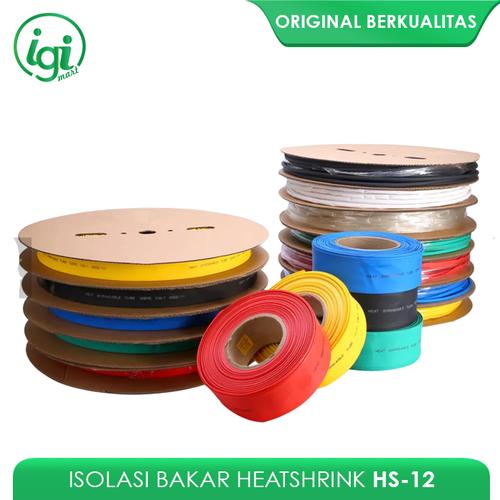 Jual ISOLASI BAKAR 12 MM HEAT SHRINK HS-12 SELONGSONG SELANG KABEL 12MM ...