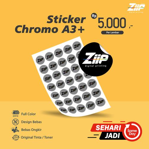 Jual Cetak Sticker Label Chromo / Bontax A3+ - Kiss Cut - Jakarta ...