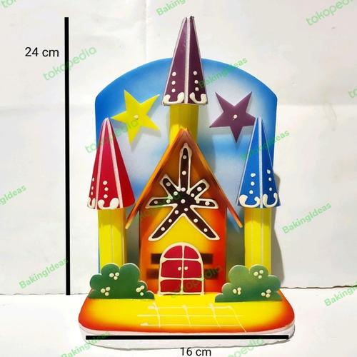 Jual Background Topper Kue Istana Rumah princess *) lihat deskripsi ...