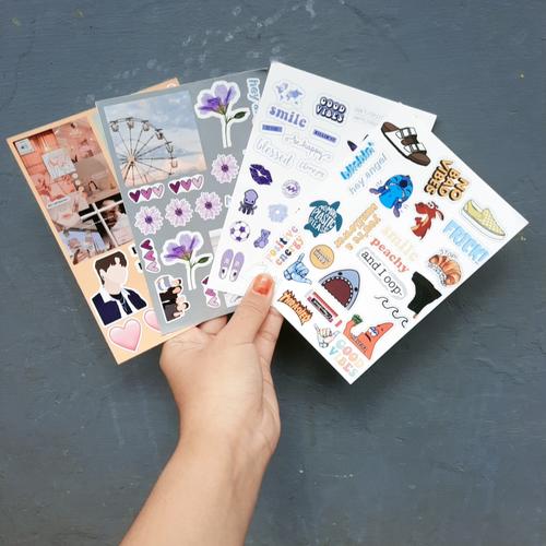 Jual CETAK PRINT STIKER CUSTOM BAHAN VINYL KROMO TRANSPARAN A6 A5 - A5 ...