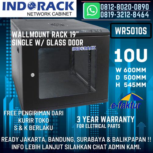 Jual INDORACK WALLMOUNT WR5010S - 10U DEPTH 500MM RACKMOUNT SINGLE W ...