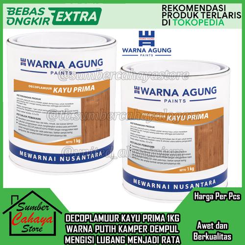 Promo DECOPLAMUUR KAYU PRIMA 1 KG DEMPUL PLAMUR PLAMIR WARNA PUTIH ...