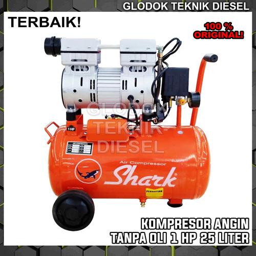 Jual SHARK Air Compressor OILLESS 1 HP 25 LITER Kompresor Angin Tanpa ...