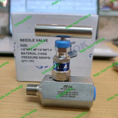 Jual Neddle / Needle valve stainless ss316 male female 1/4" inch 6000 ...