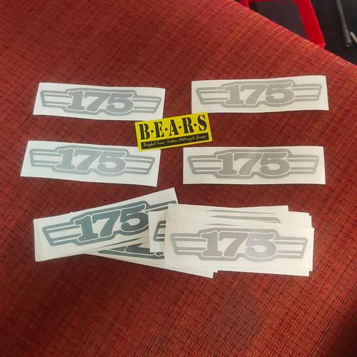 Jual Stiker Bodi Kawasaki W175 Cutting sticker - Silver muda - Kota ...
