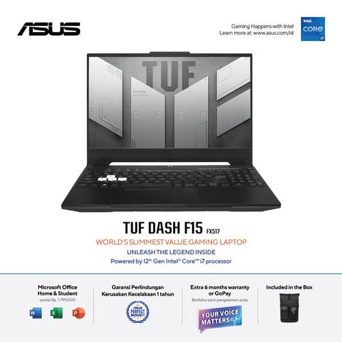 Jual Asus TUF Dash F15 FX517ZC-I735B8T-O /Core i7-12650H/16GB/1TB SSD ...