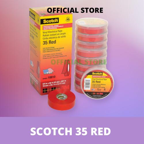 Jual 3m scotch 35 red vinyl electrical tape / isolasi listrik - Jakarta ...