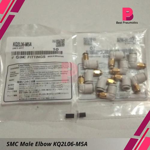 Jual KQ2L06-M5A SMC Male Elbow One-touch fitting for ∅6mm Conn Thread M5 - Jakarta Barat - Best ...