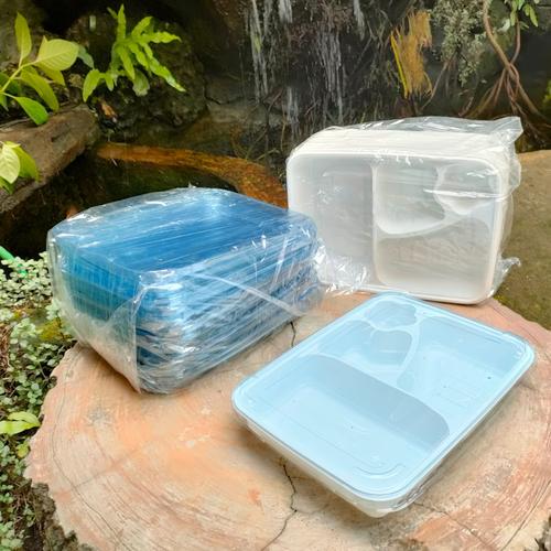 Jual Mika Bento LUX warna Putih dan Hitam / Mika Bento Sekat 4 PER PACK ...