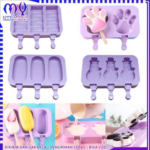 Jual Cetakan Es Krim Popsicle Silikon Cetakan Ice Cream Puding Mold ...
