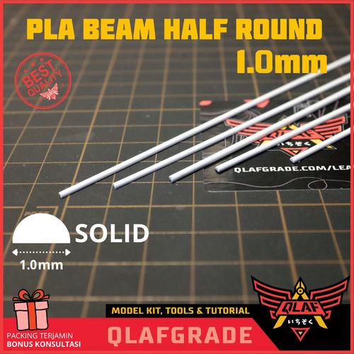 Jual PLA Beam HALF ROUND 1 mm - plastic pla plate custom model kit ...