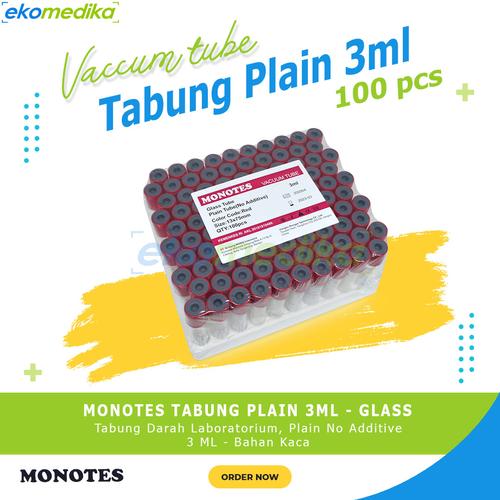 Jual Tabung Darah Plain 3ml Blood Collection Tube Vacutainer 3ml ...
