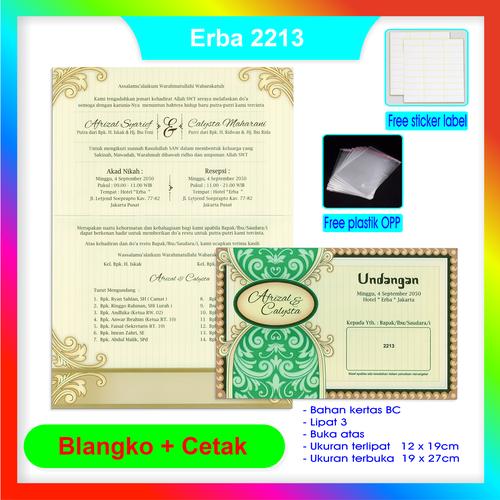 Jual Cetak Undangan/Print Undangan/undangan pernikahan/blangko erba ...