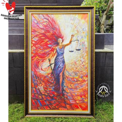 Promo Lukisan Tangan Asli Dewi Keadilan Themis Lady Of Justice Bingkai - Kab. Gianyar - Devata ...