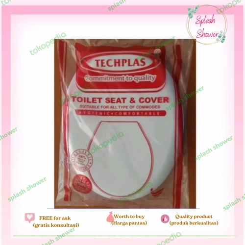 Jual Tutup Closet Kloset Universal Techplast putih toilet seat and cover - Kota Surabaya ...