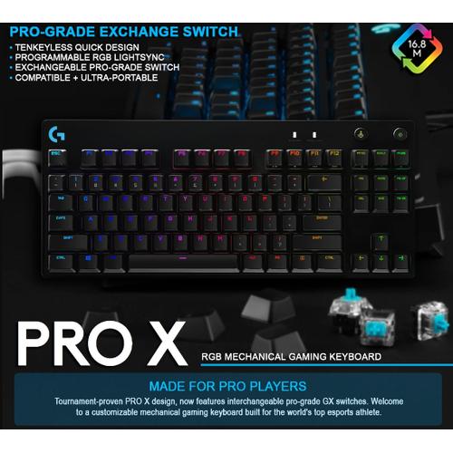 Jual Logitech G Pro X TKL RGB Mechanical Gaming Keyboard - GX Blue ...