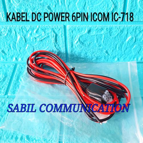 Jual KABEL DC RADIO RIG ICOM IC 718 SSB 6PIN KENWOOD YAESU DC POWER IC ...