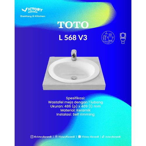 Jual WASTAFEL TOTO L 568 V3 1 TAP HOLE PUTIH BODY ONLY/WASTAFEL CUCI ...